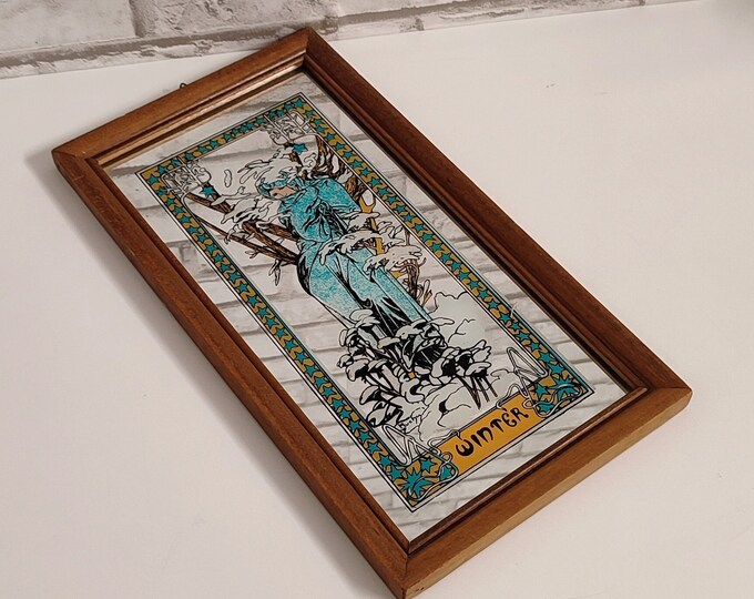 Alphonse Mucha - Seasons Mirror, Small Alphonse Mucha - Winter Mirror ...