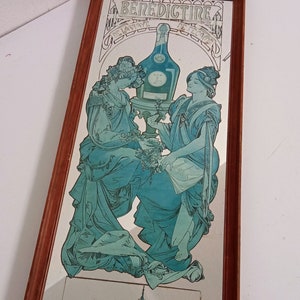 Benedictine Alphonse Mucha Mirror , Large Alphonse Mucha Mirror , Art ...