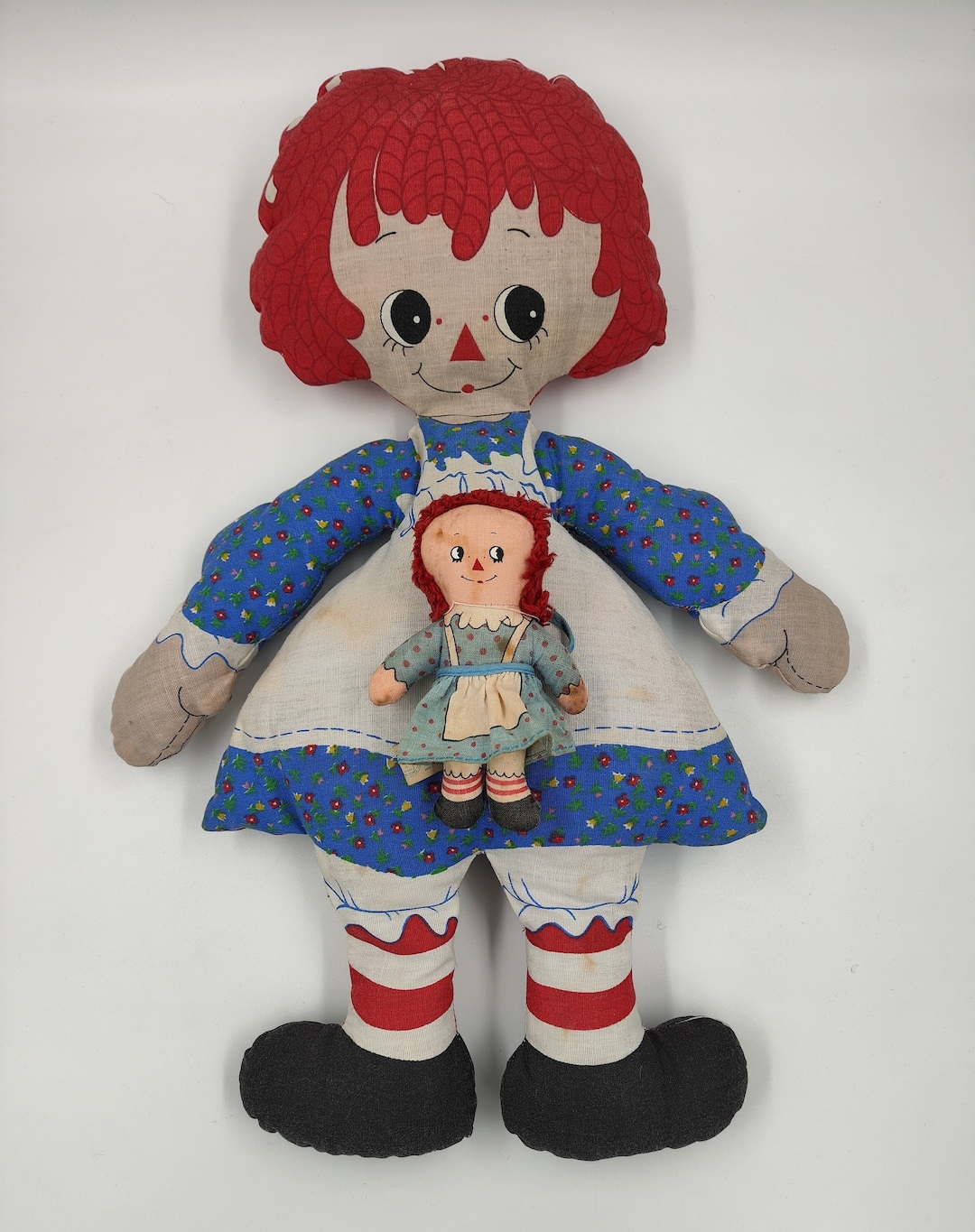 Vintage Raggedy Ann Doll, Miniature Doll, Cloth Doll, Rag Doll, Dolls ...