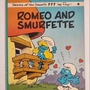 Romeo and Smurfette Peyo No.6 Vintage Picture Book in English Published ...