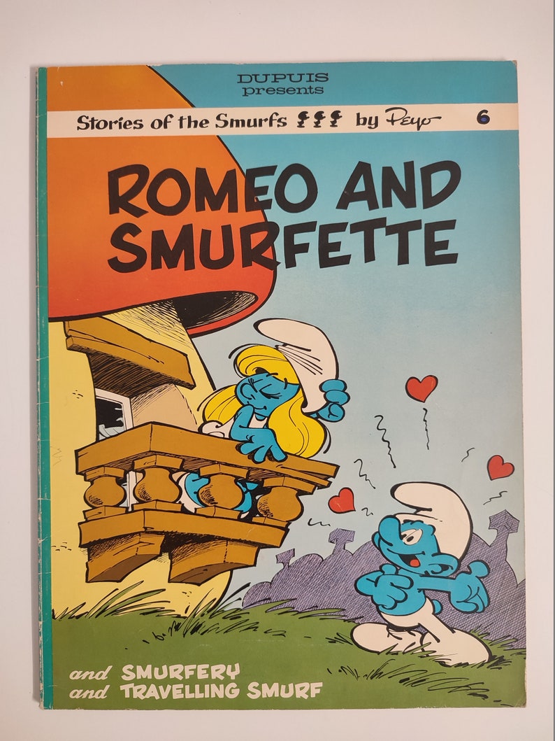 Romeo and Smurfette Peyo No.6 Vintage Picture Book in English - Etsy