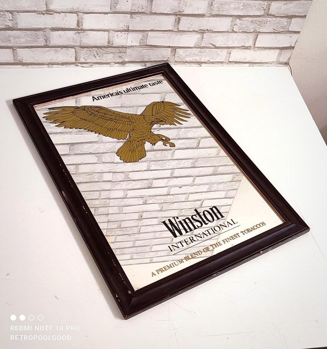 Winston Tobacco Advertising Mirror, Vintage Mirror - Etsy Denmark