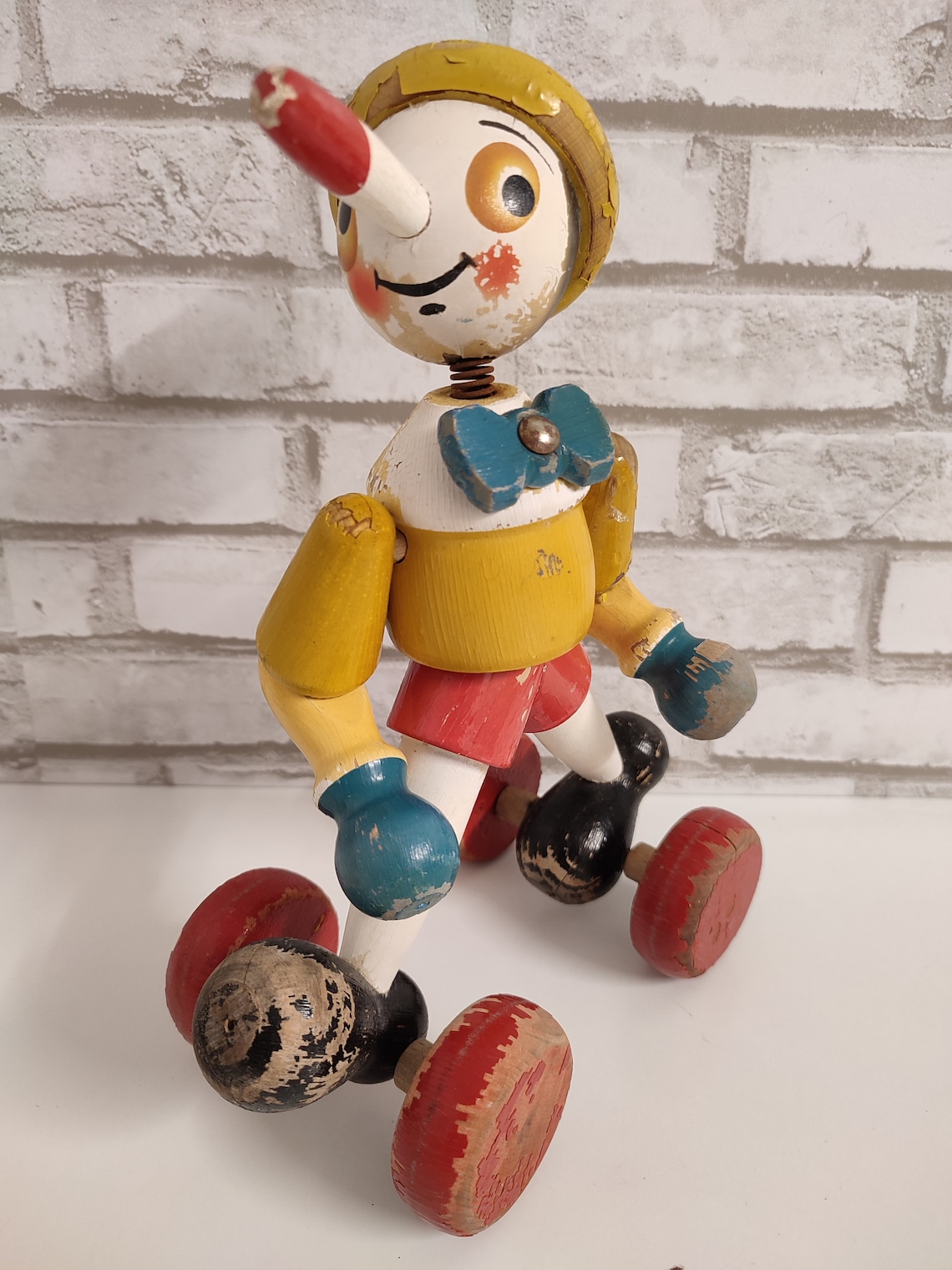 Pinocchio Wooden Toy Pinocchio Plull Toy Pinocchio Figure - Etsy