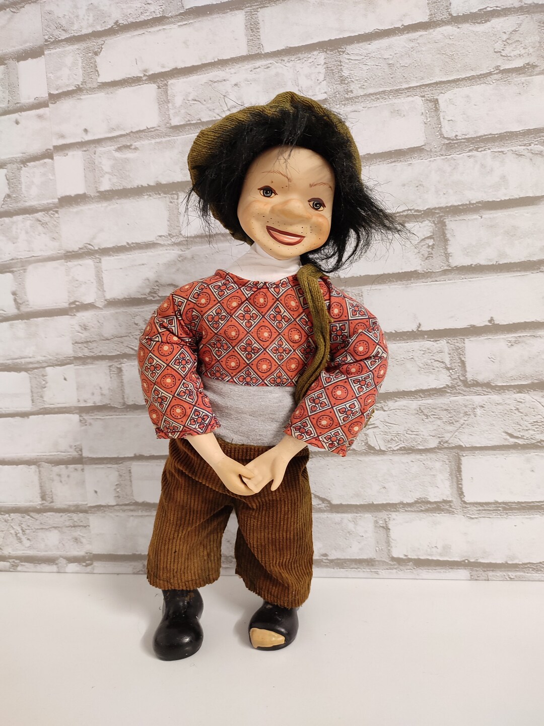 Porcelain Doll Boy Vintage, Homeless Ceramic Figurine , Homeless Statue ...