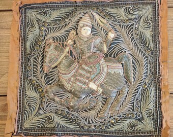 Burmese Kalaga Tapestry Burma Antique Frammed - Etsy