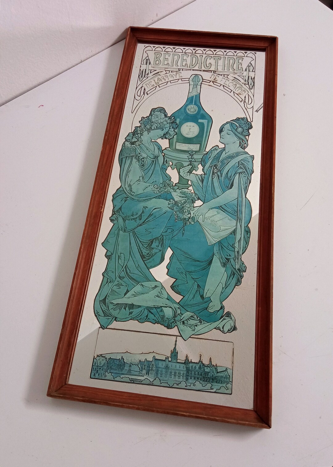 Benedictine Alphonse Mucha Mirror , Large Alphonse Mucha Mirror , Art ...