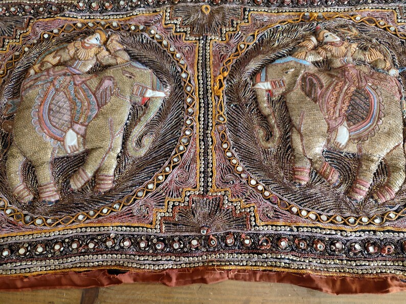 Antique Burmese Kalaga Tapestry From Burma - Etsy
