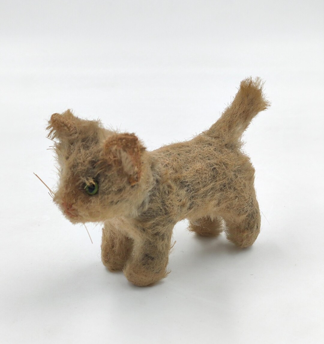 Vintage Steiff Miniature Cat, Vintage Mohair Steiff Cat, Steiff Straw ...