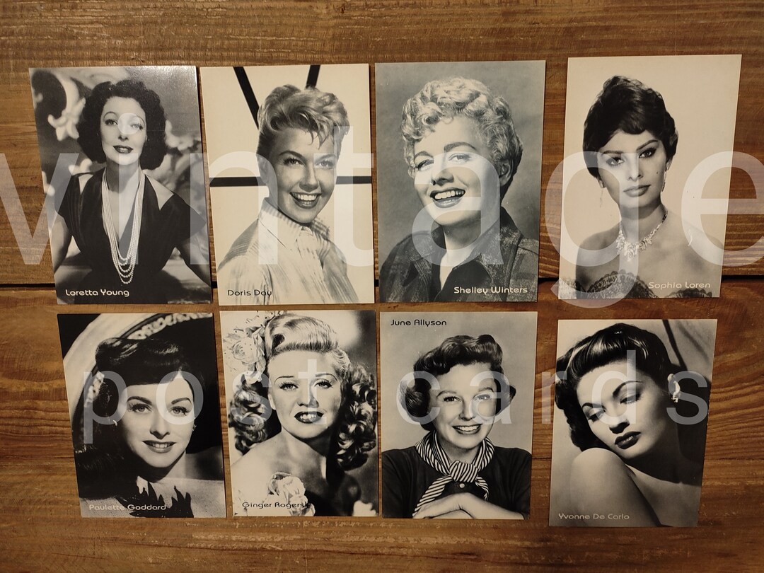 Hollywood Star Actress Vintage Post Cards Lot - Etsy