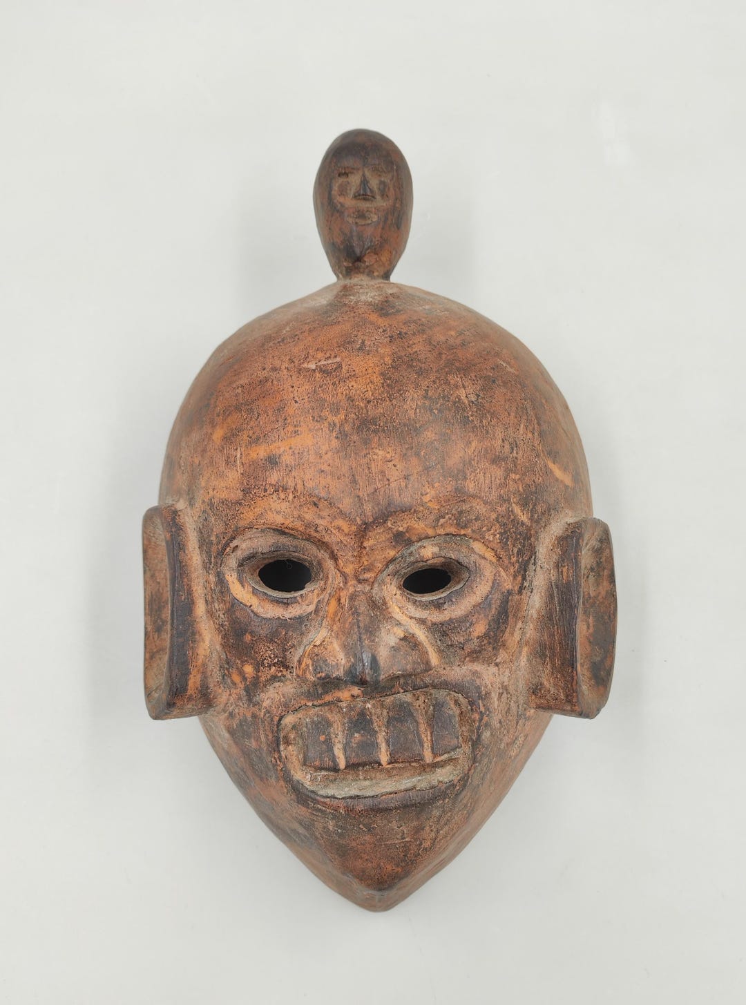 Vintage Wooden Tibetan Himalayan Mask, Wall Decor Asian Mask, Handmade ...