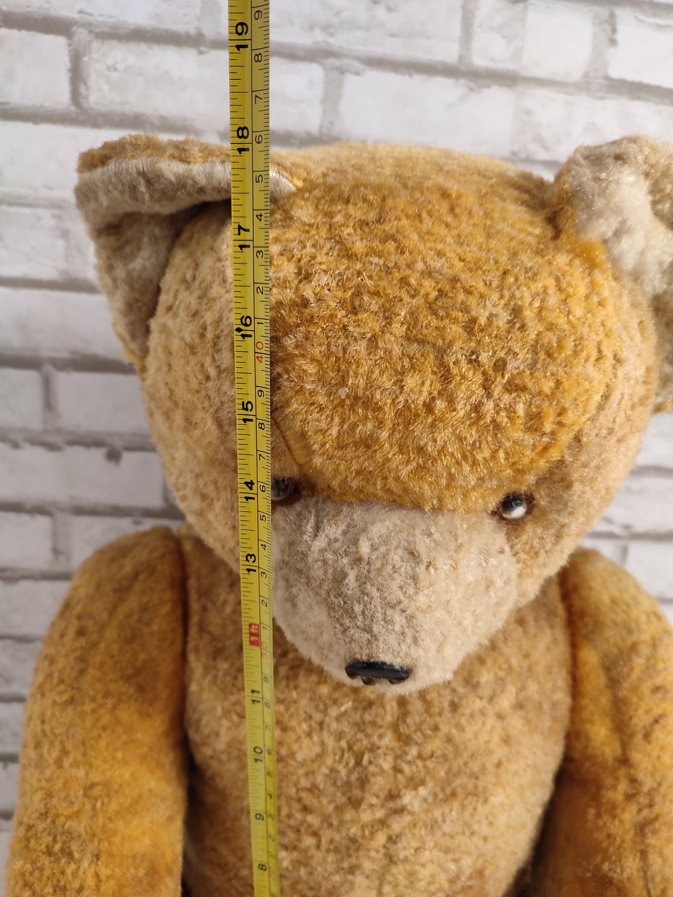 Teddy Bear Vintage Antique Teddy Bear Big Size Stuffed With Straw - Etsy