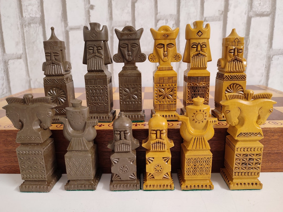 Chess Medieval Set, Russian Board Games, Chess Soviet Chess, Bakelite ...