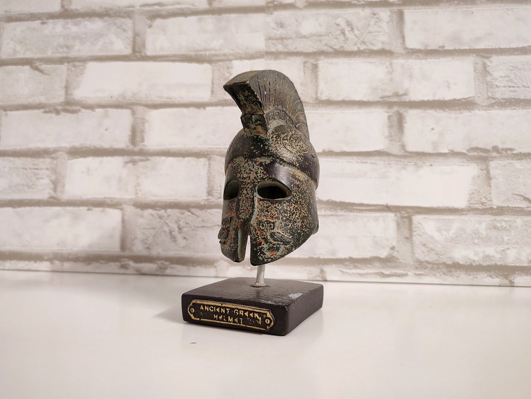 Ancient Greek Helmet Mythological Statue - Etsy
