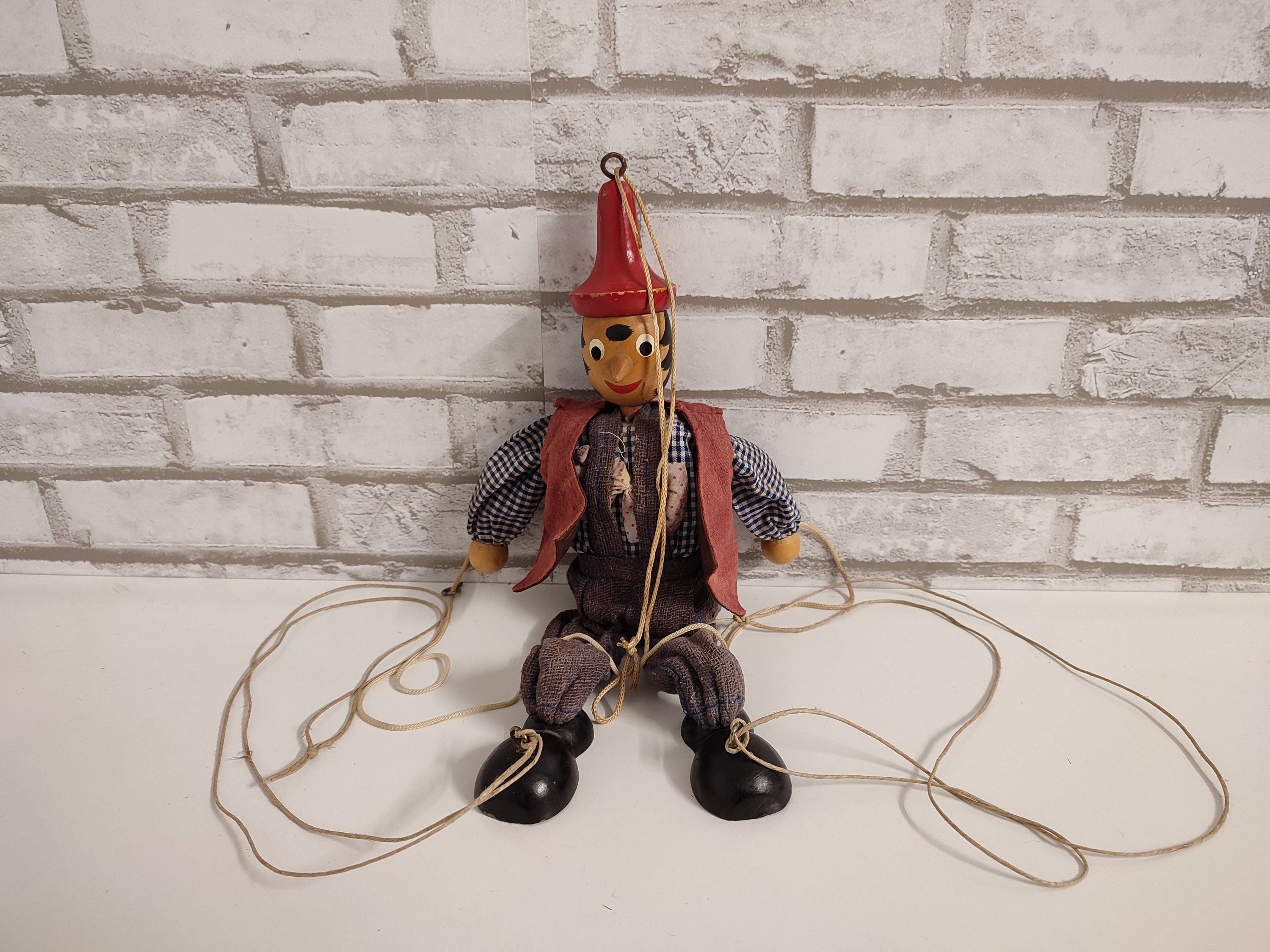 Pinocchio Marionette Puppet, Pinocchio Wooden Hand Curved Puppet ...