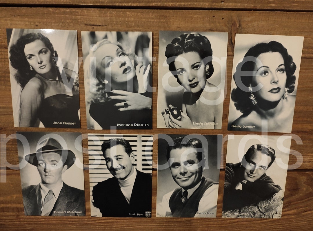 Hollywood Movies Stars Vintage Post Cards Lot5 - Etsy