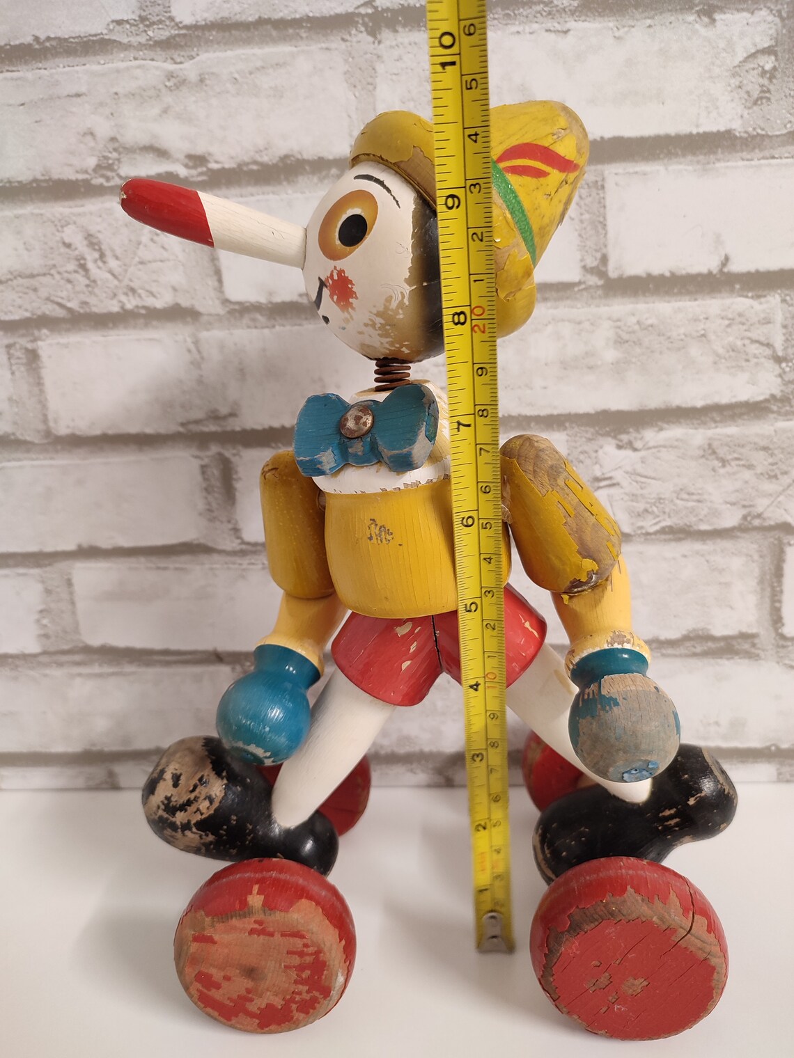 Pinocchio Wooden Toy Pinocchio Plull Toy Pinocchio Figure - Etsy