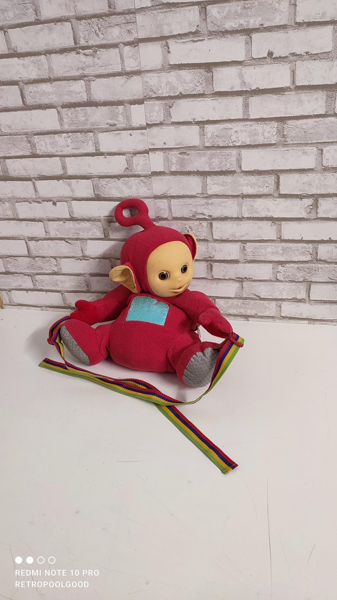 90s Teletubbies Red Backpack Fleece Rucksack Dipsy Teletubbies Vintage ...