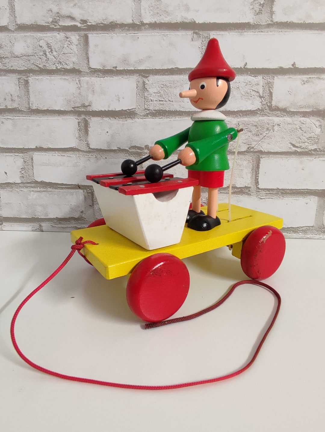 Pinocchio Wooden Toy , Xylophone Toy, Pinocchio Pull Toy, Pinocchio ...