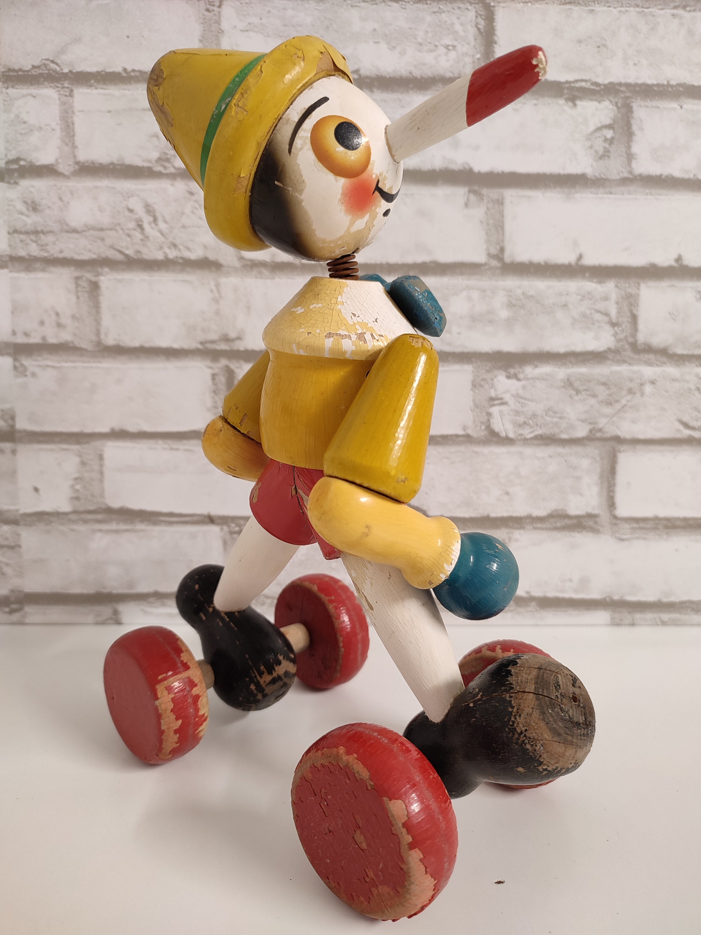 Pinocchio Wooden Toy , Pinocchio Plull Toy, Pinocchio Figure, Kouvalias ...