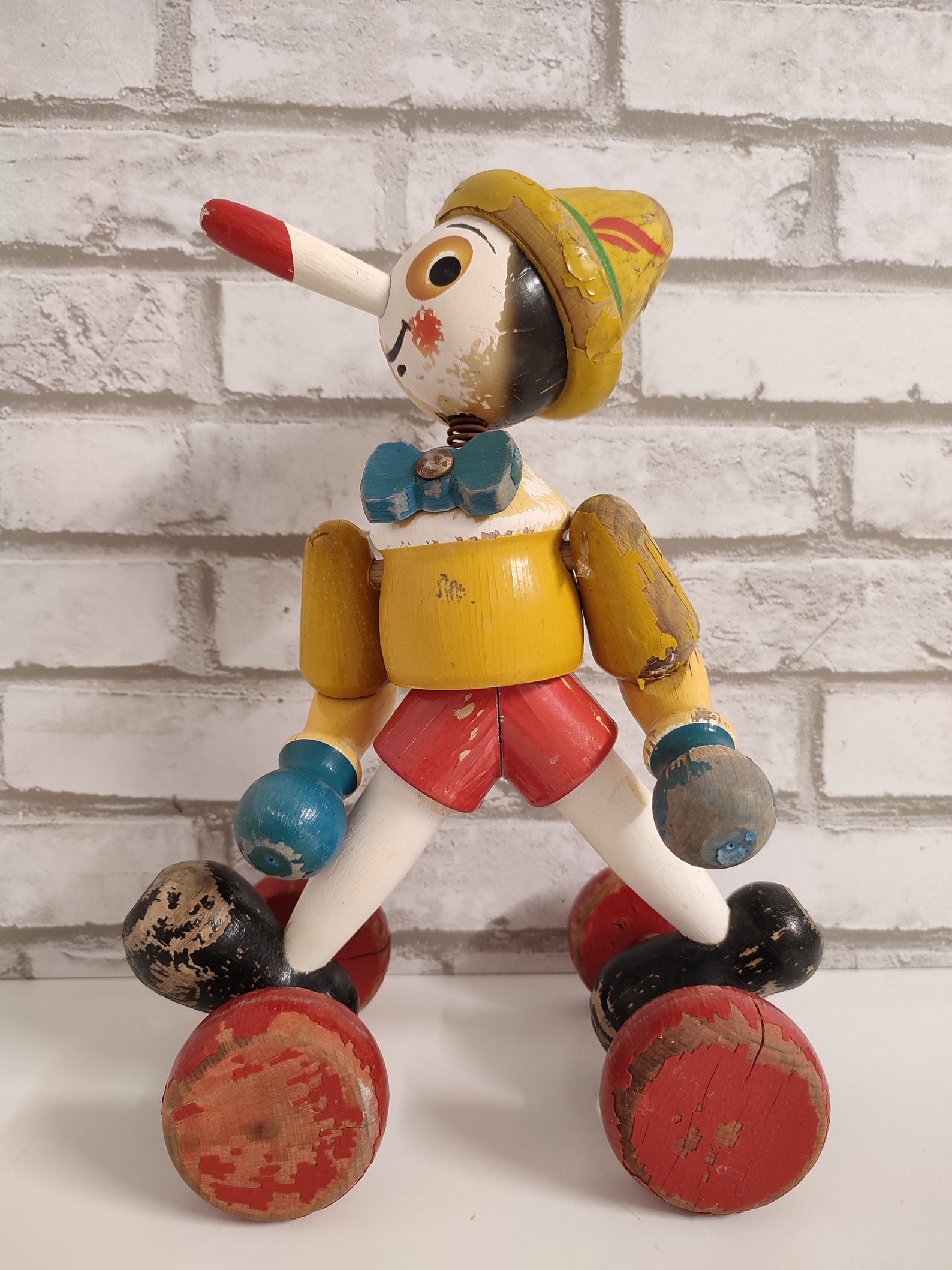 Pinocchio Wooden Toy Pinocchio Plull Toy Pinocchio Figure - Etsy