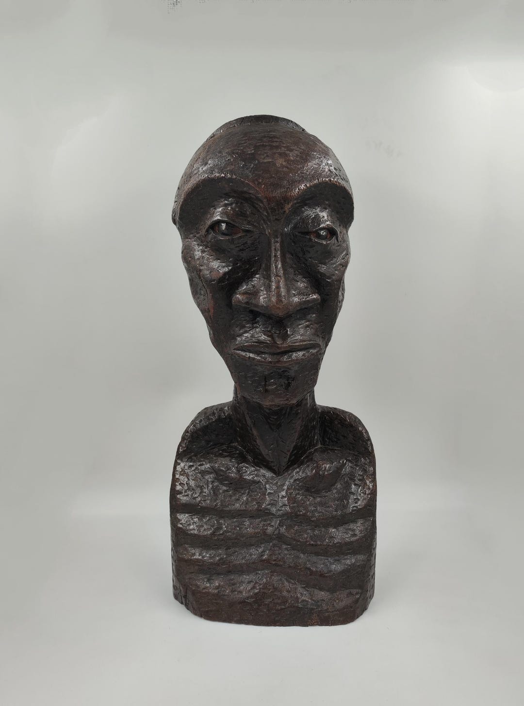 Contemporary Art Bust, Wooden Sculpture, Modern Art Sculpture, Wooden ...