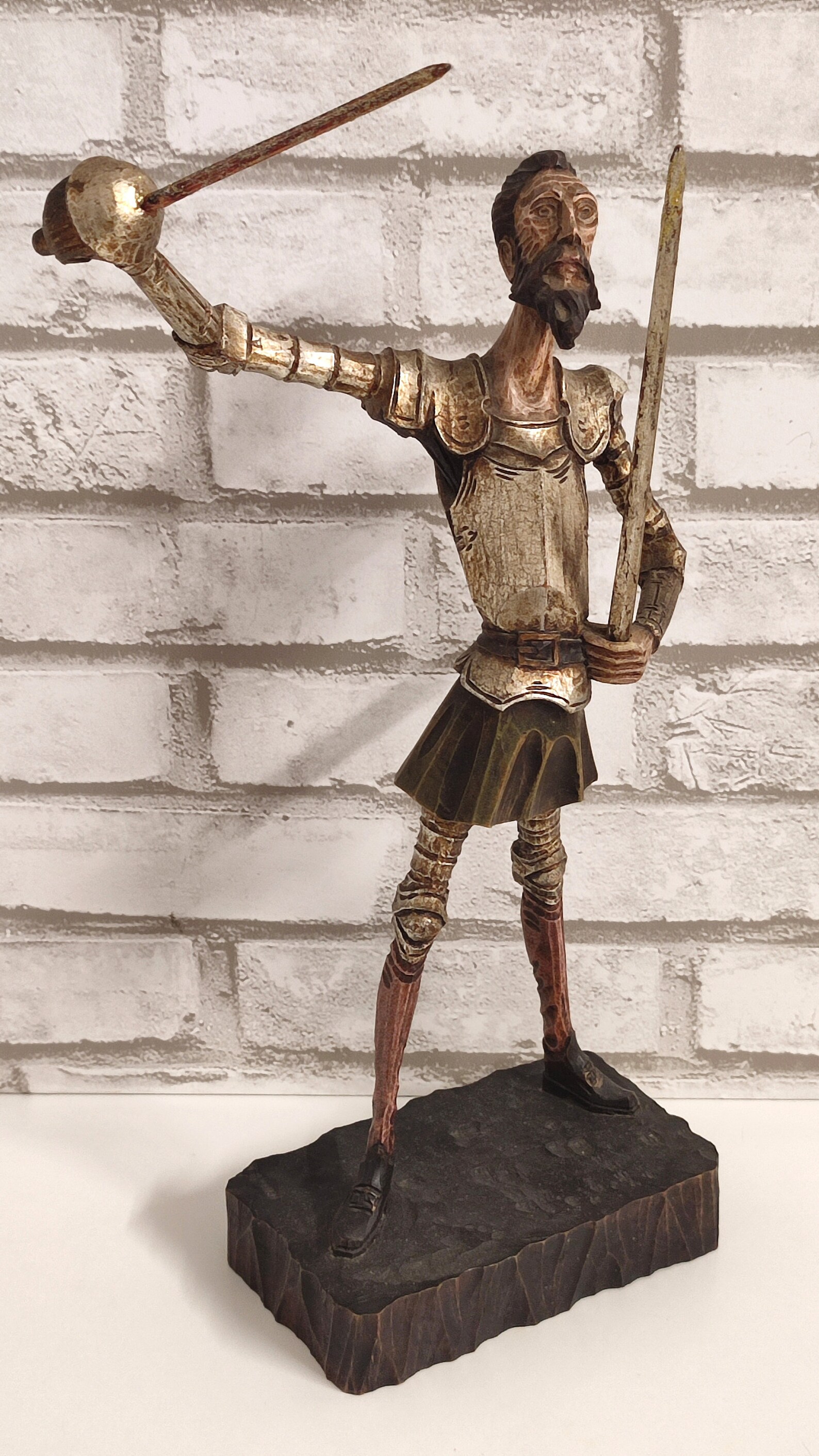 Vintage Ouro Artesania Wood Hand Carved Don Quixote Sculpture - Etsy