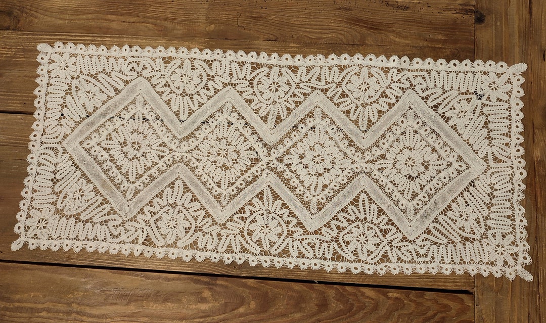 Bobbin Lace, Vintage Greek, Embroidery, Cretan Kopaneli, Bobbin Lace ...