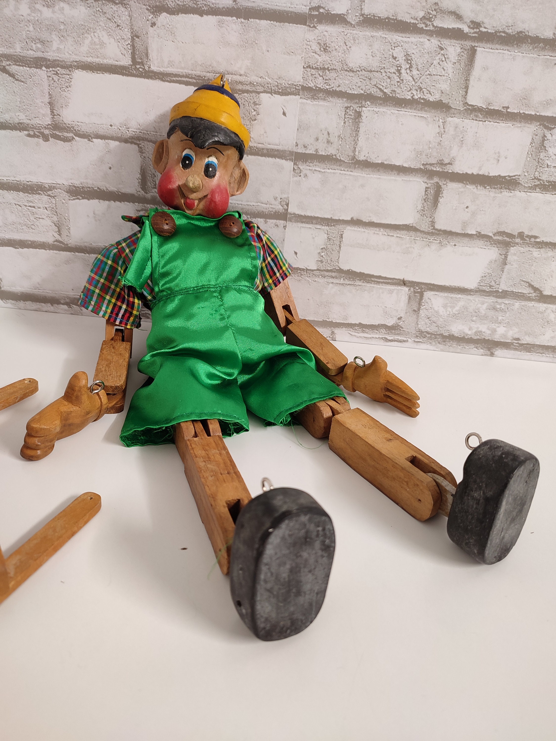 Pinocchio Marionette Puppet Pinocchio Wooden Hand Curved - Etsy