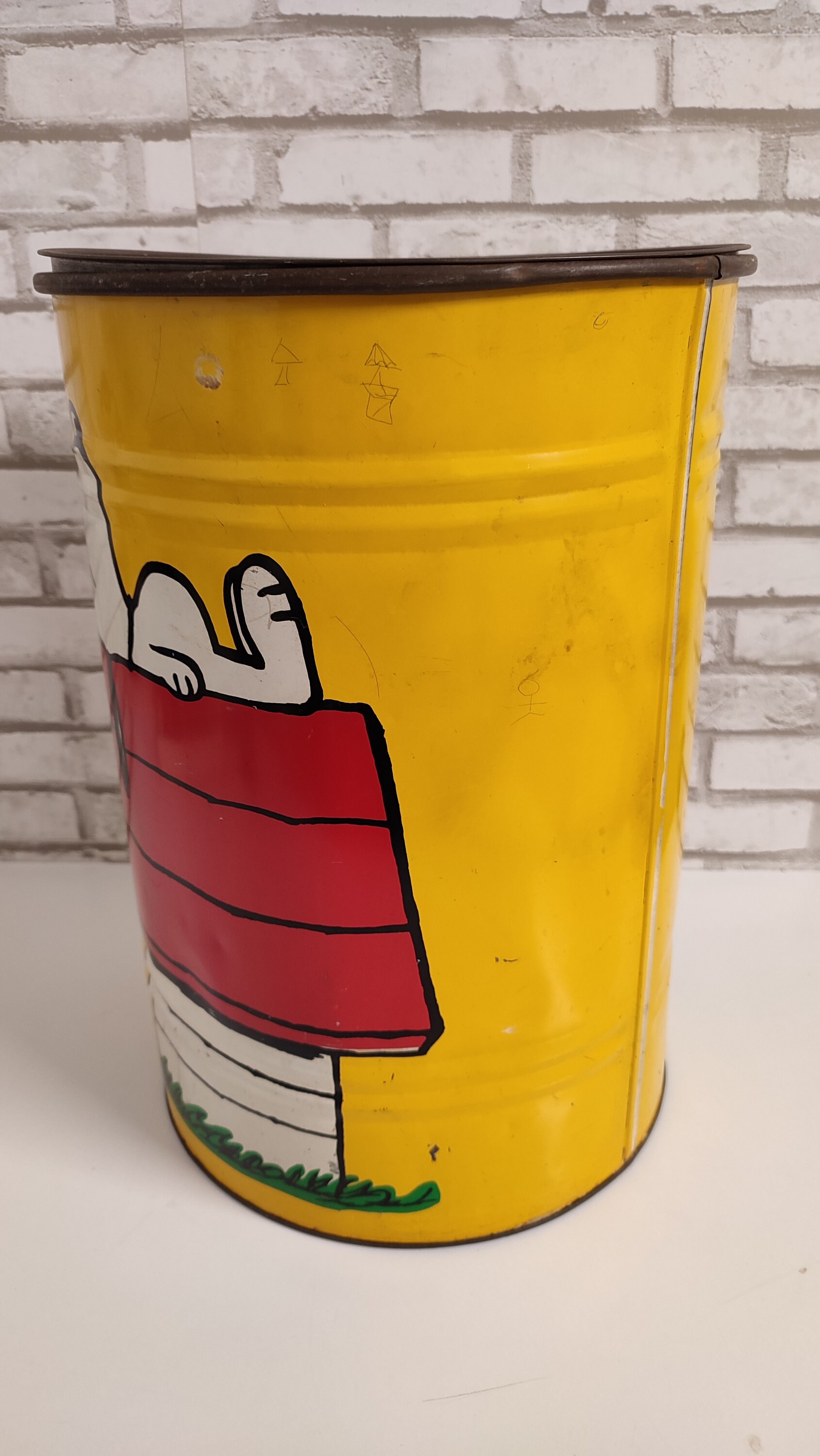 Vintage Snoopy Trash Can Toy Storage /table / Stool / Container - Etsy
