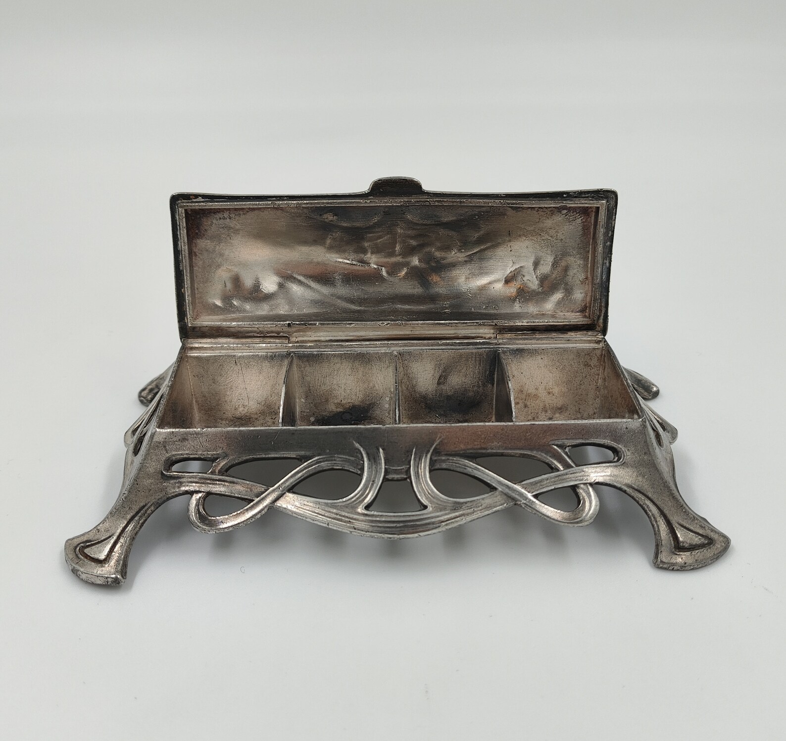 Antique Art Nouveau WMF 1900's Silver Plated Stamps Storage Box, Rare ...