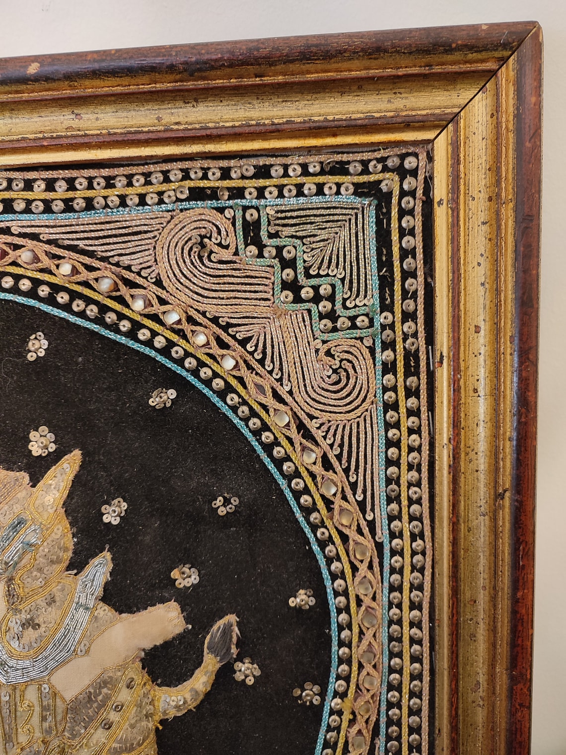 Burmese Kalaga Tapestry Burma Antique Frammed - Etsy