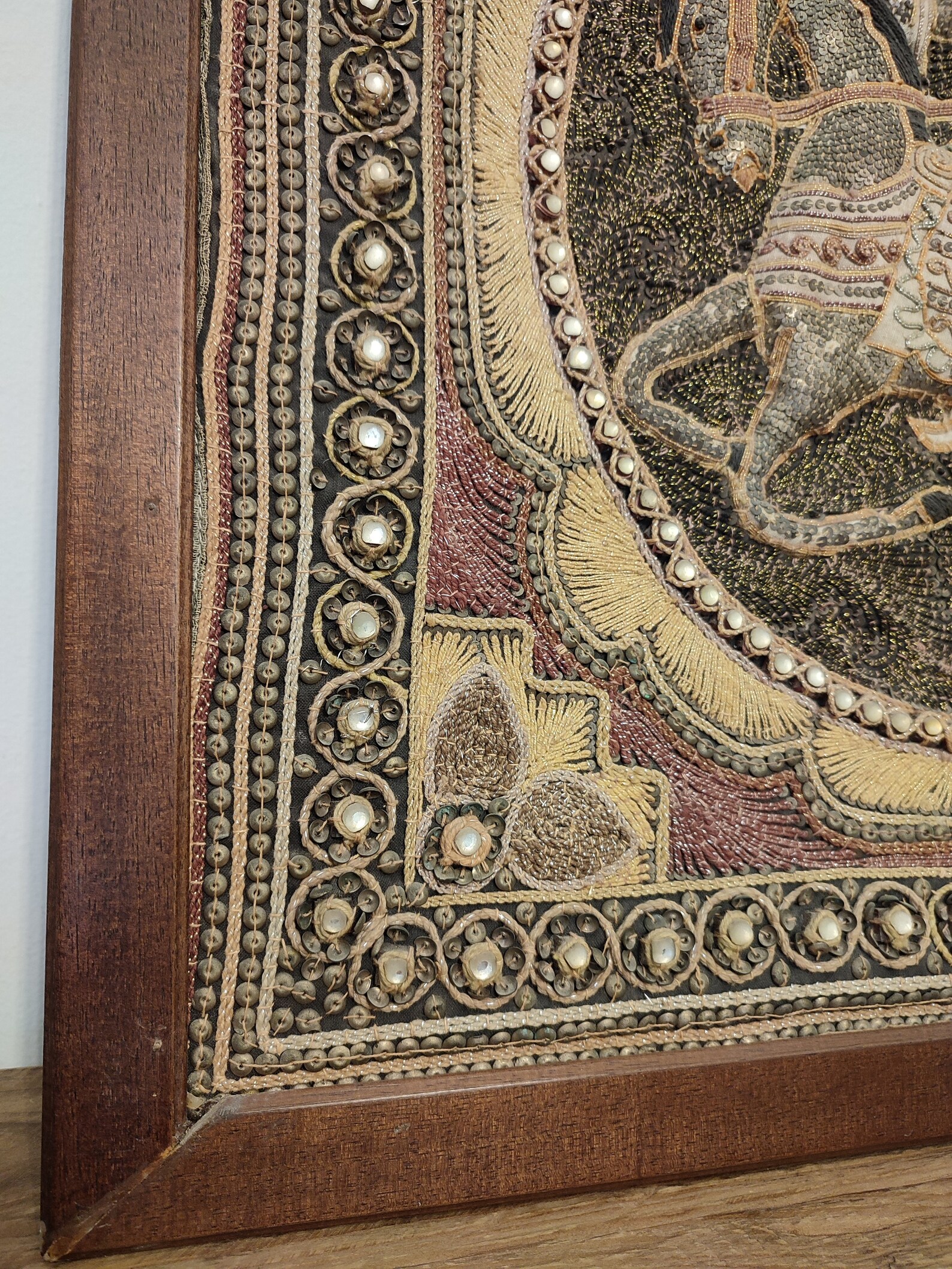 Burmese Kalaga Tapestry Burma Antique Frammed - Etsy