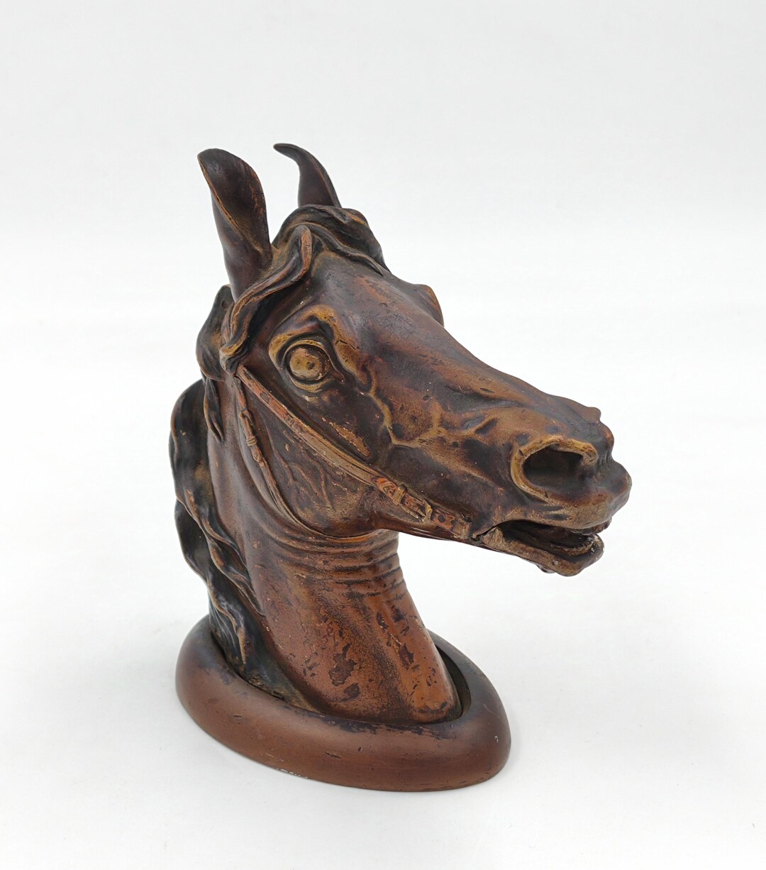 Antique Art Nouveau Franz Bergmann Bronze Horse Head Inkwell, Antique ...