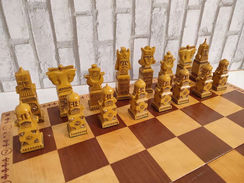 Chess Medieval Set Russian Board Games Chess Soviet Chess - Etsy