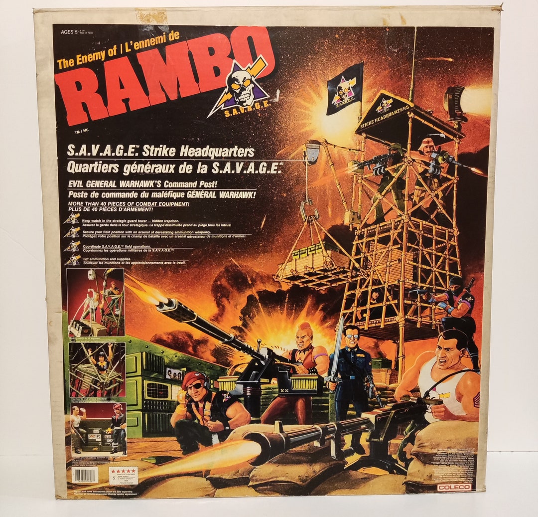 Coleco RAMBO Savage Strike Headquarters Toys With Box 99% - Etsy