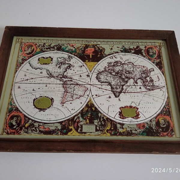 Antique World Map Mirror - Etsy