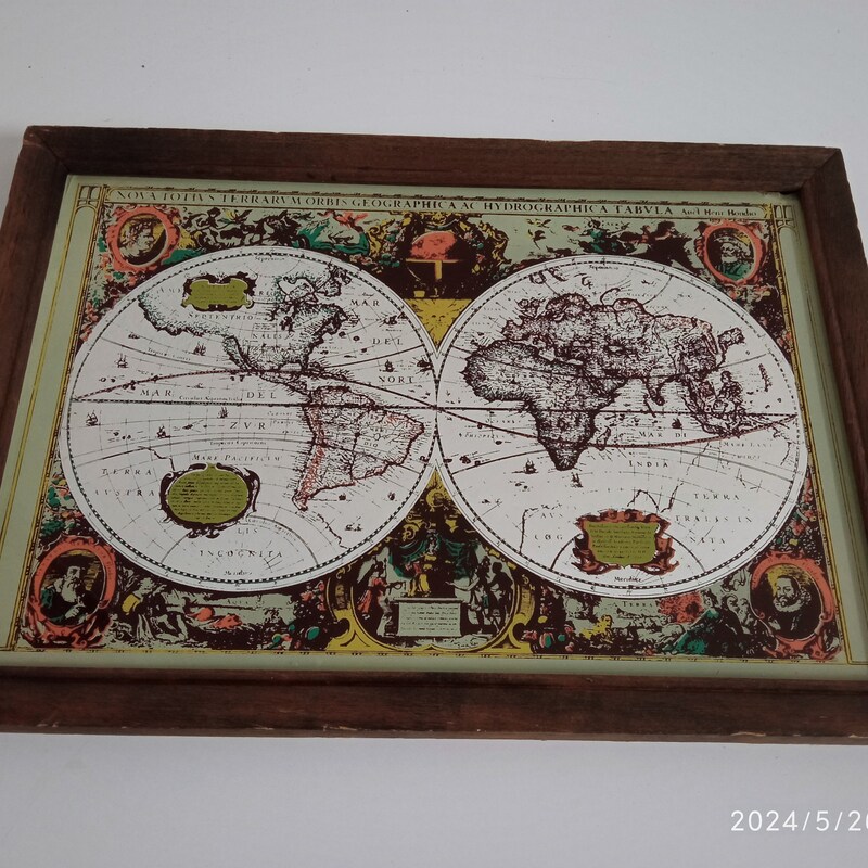 Mirrored Map of the World - Etsy