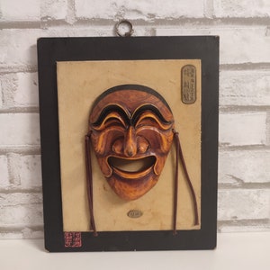 Korean Hahoe Mask. Vintage 1990s Decorative Carved Mask. Wall Decor. - Etsy