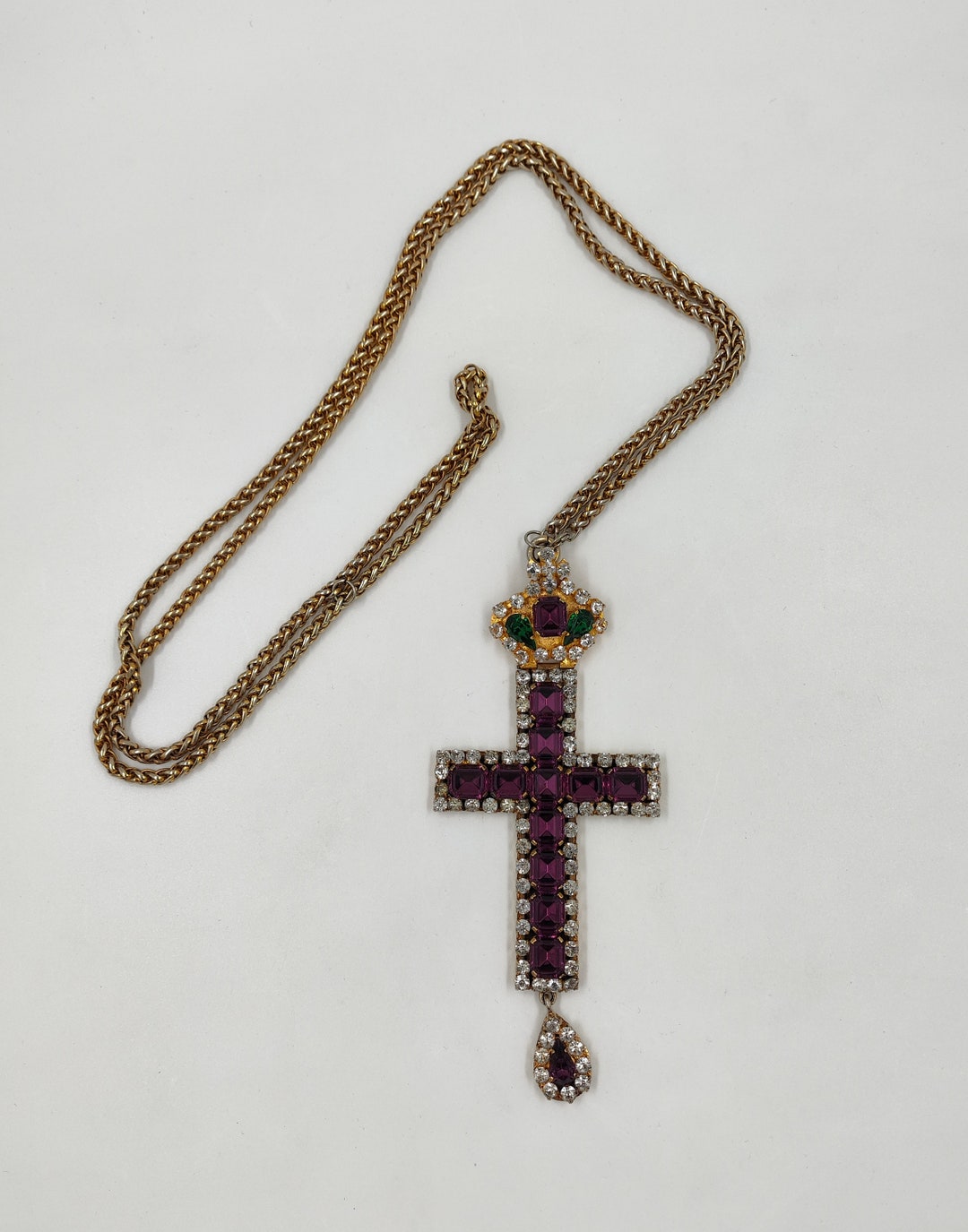 Large Pectoral Priest Cross With Chain, Christian Orthodox Large Cross ...
