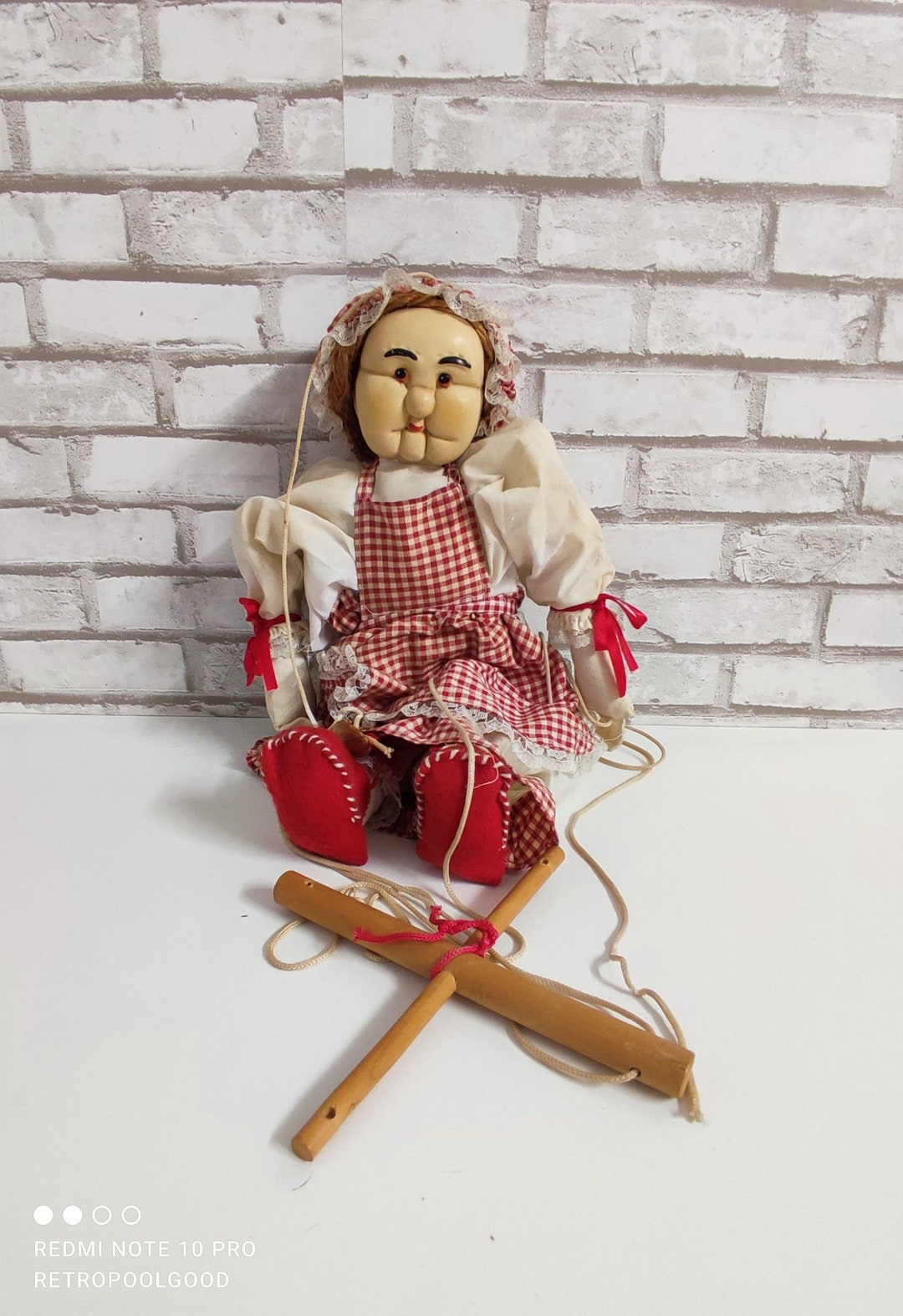 Granny Doll Puppet, Grandma Doll Marionette, Old Lady Doll , Marionette ...