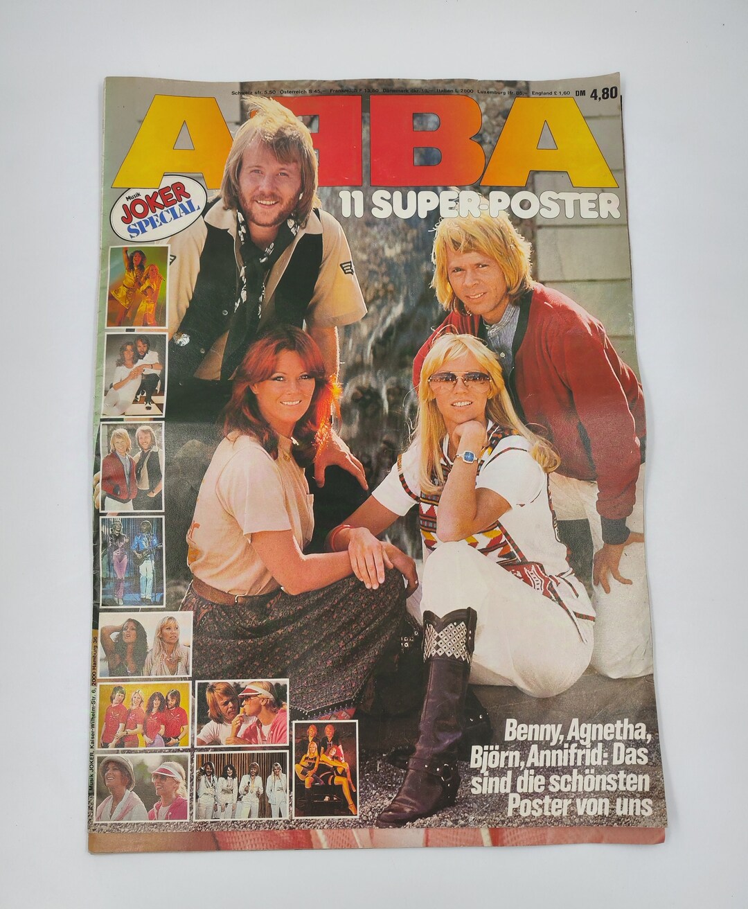 ABBA 11 Super Poster, Vintage ABBA Posters, ABBA Music Group Collectible Memorabilia, Vintage ...