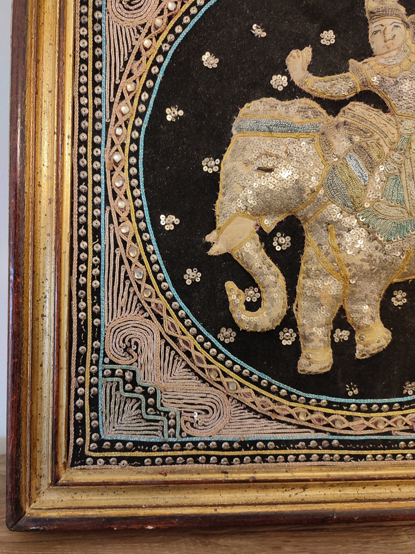 Burmese Kalaga Tapestry Burma Antique Frammed - Etsy