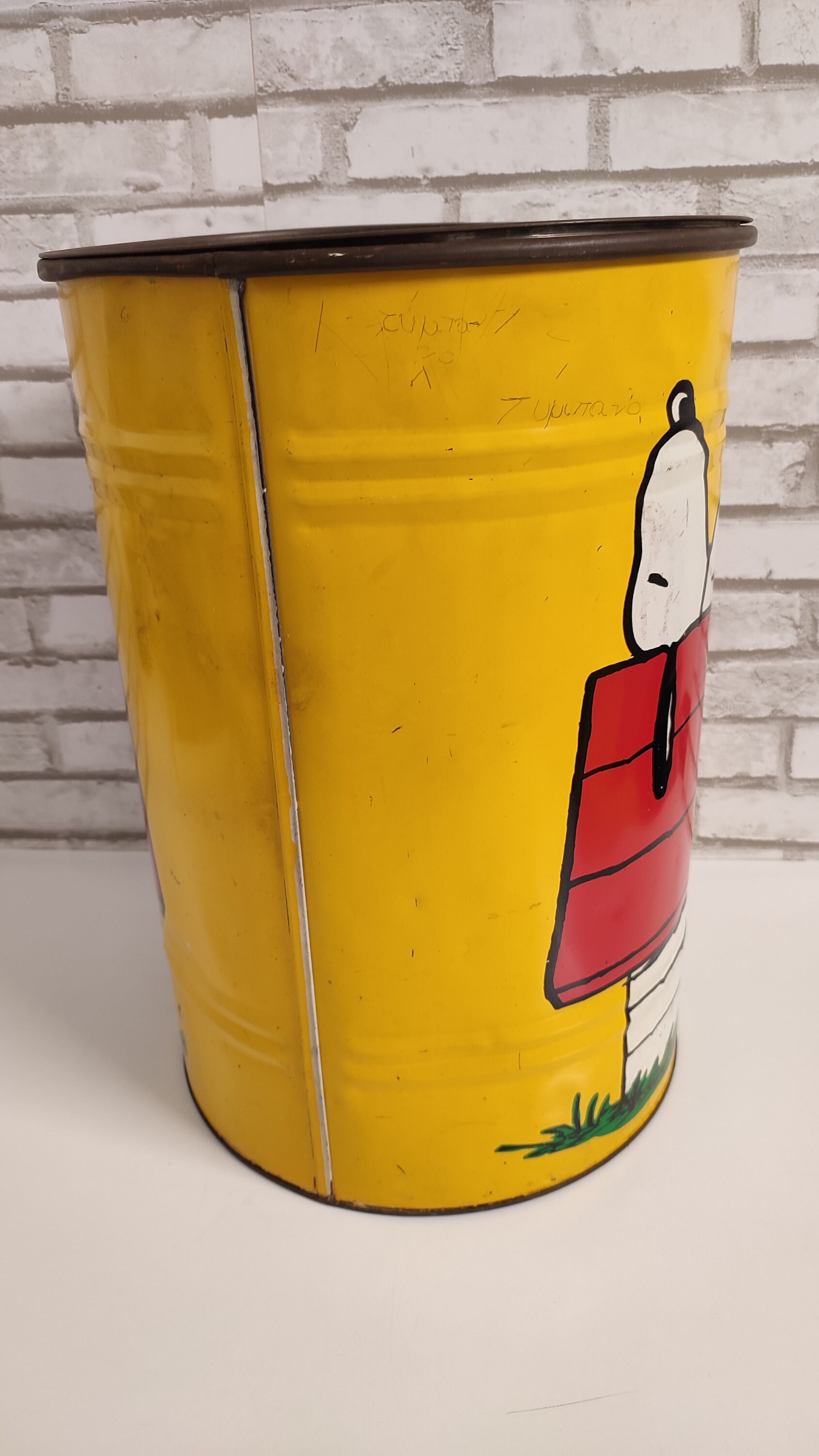 Vintage Snoopy Trash Can Toy Storage /table / Stool / Container - Etsy