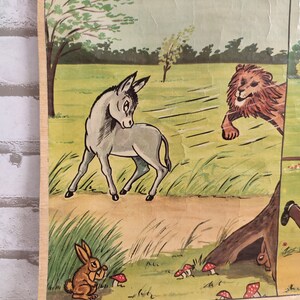 The Donkey in the Lion's Skin Aesop's Fables School Chart,educational ...