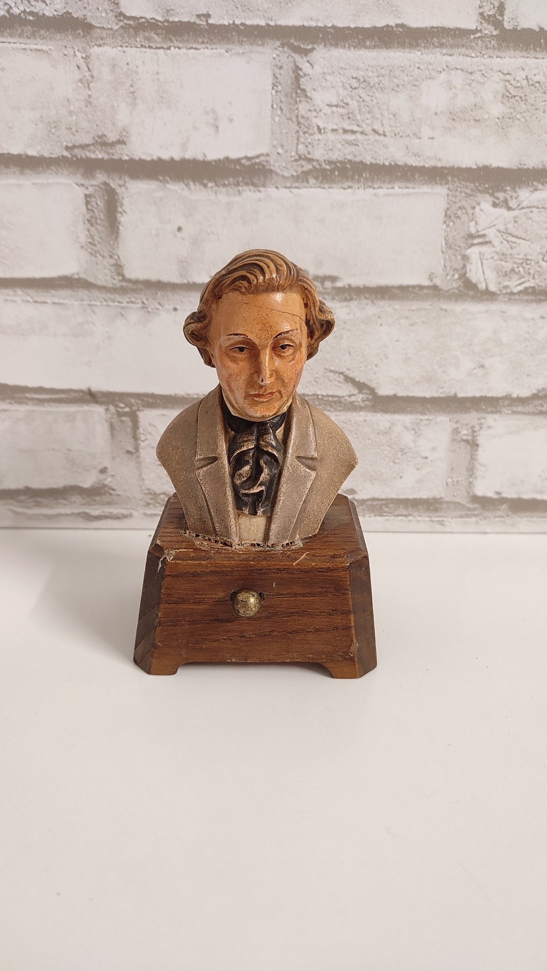Vintage Chopin Music Box Composer Bust Reuge Romance Music Box Musician ...