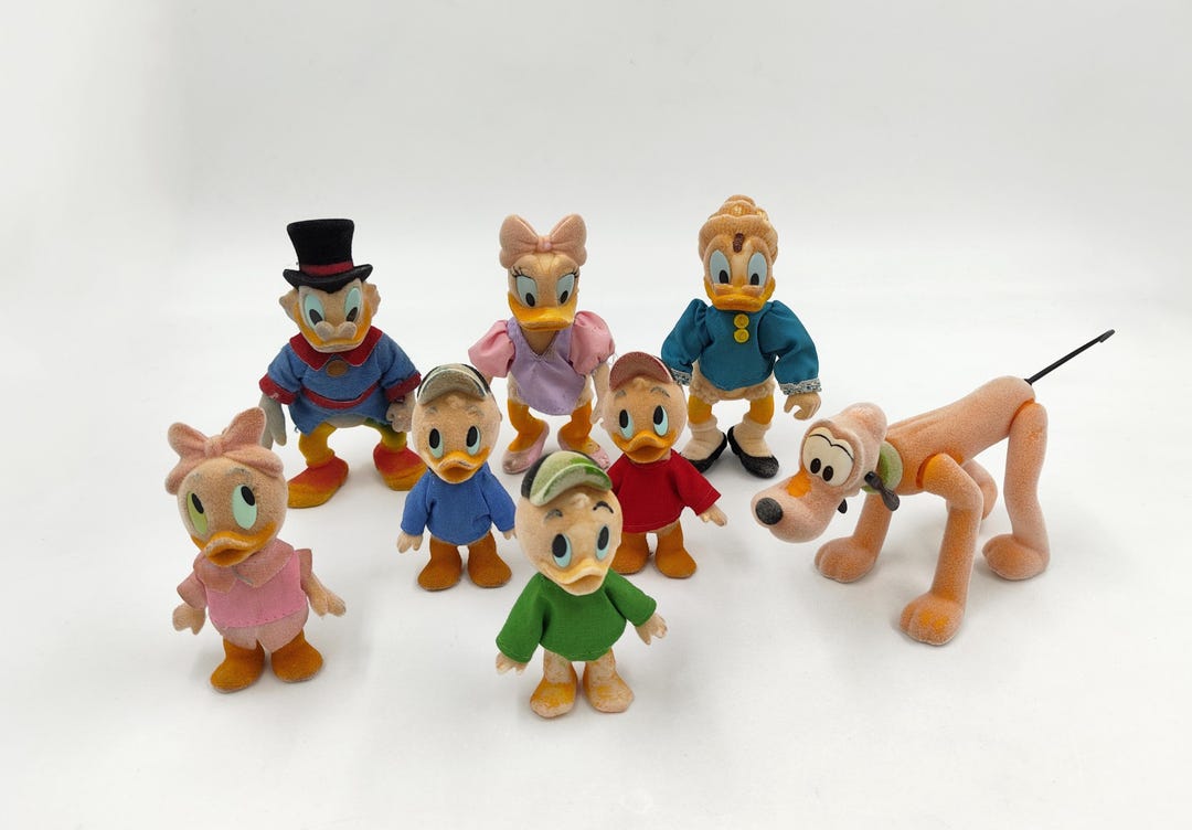 Vintage Ducktales Felt Figures, Vintage Simba Duck Tales Flocked ...