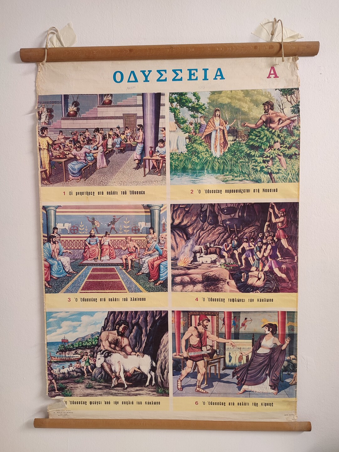 Homer's Odysseus's Wanderings Poster Odysseus's Wanderings Pull Down ...