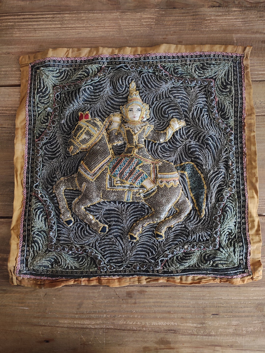 Burmese Antique Kalaga Tapestry From Burma - Etsy