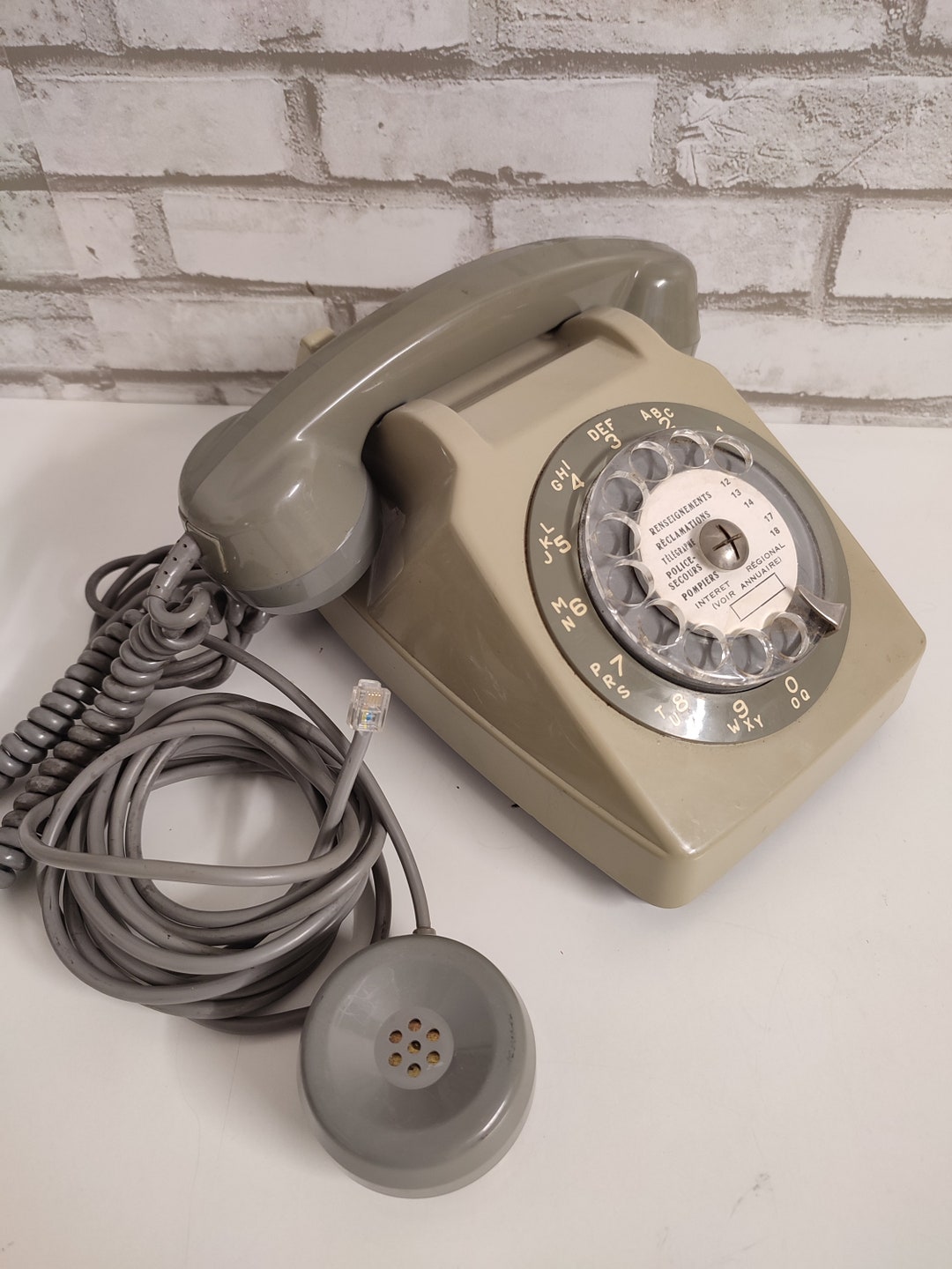 Bakelite Rotary Thomson Telephone Gray Color Spy Telephone - Etsy