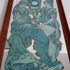 Benedictine Alphonse Mucha Mirror , Large Alphonse Mucha Mirror , Art ...